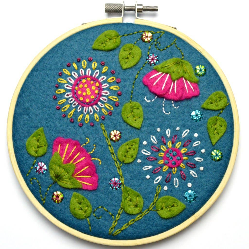 Tropical Flowers mini-broderikit – Tant Hulda
